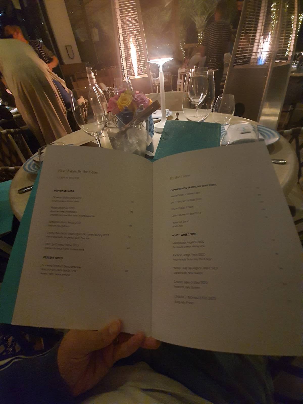 Menu at NAMMOS Dubai restaurant, Dubai
