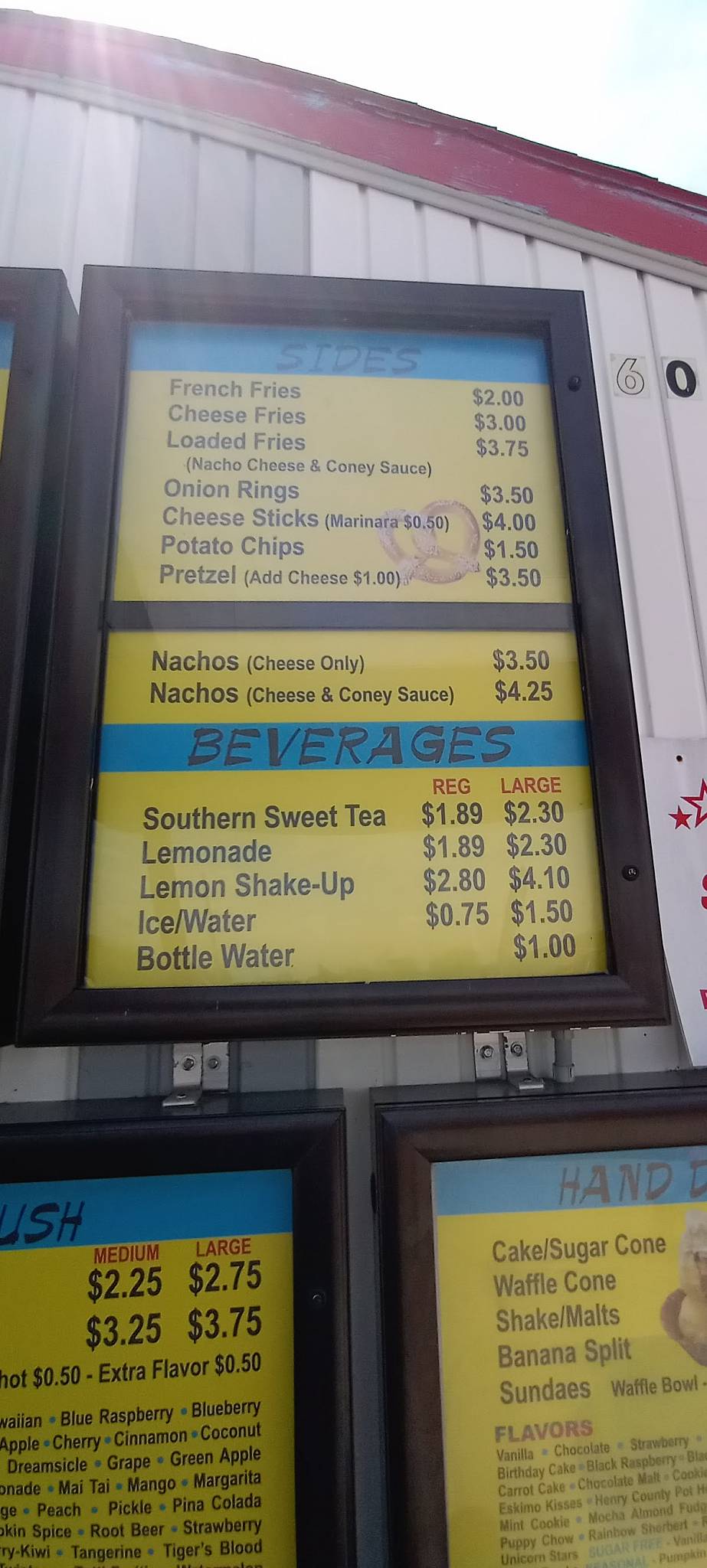 Menu at Weenee World fast food, New Castle