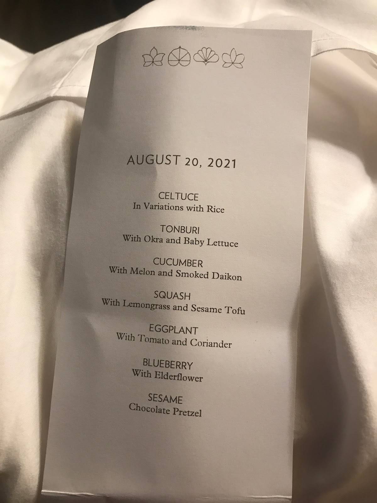Menu at Eleven Madison Park pub & bar, New York City, 11 Madison Ave