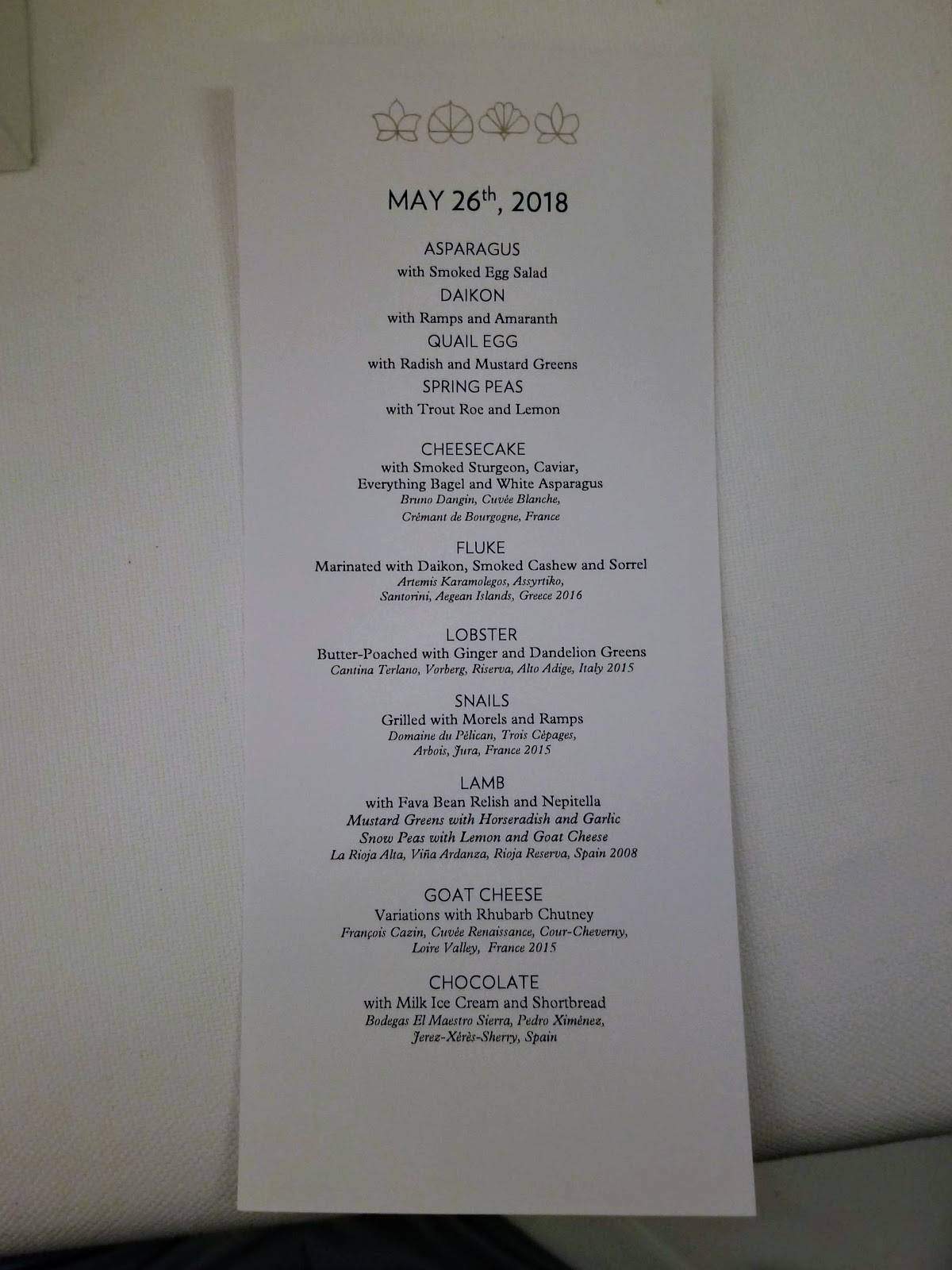 Menu at Eleven Madison Park pub & bar, New York City, 11 Madison Ave