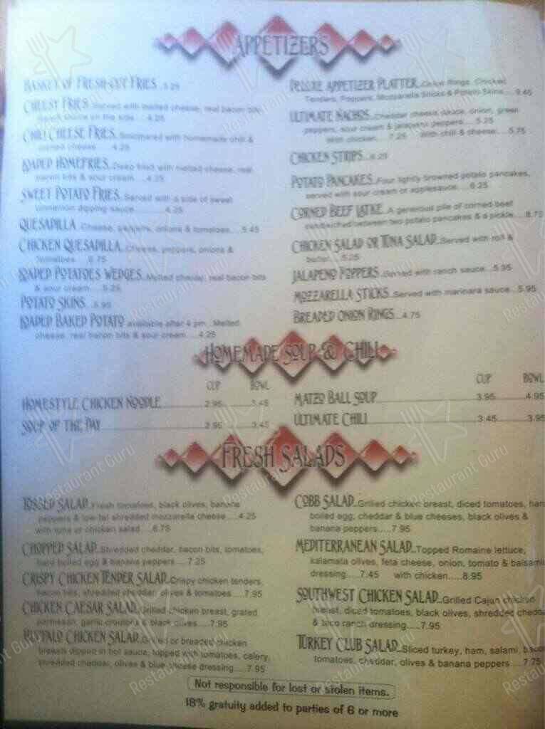 Menu at Nicky & Smitty's Deli & Restaurant, Aurora
