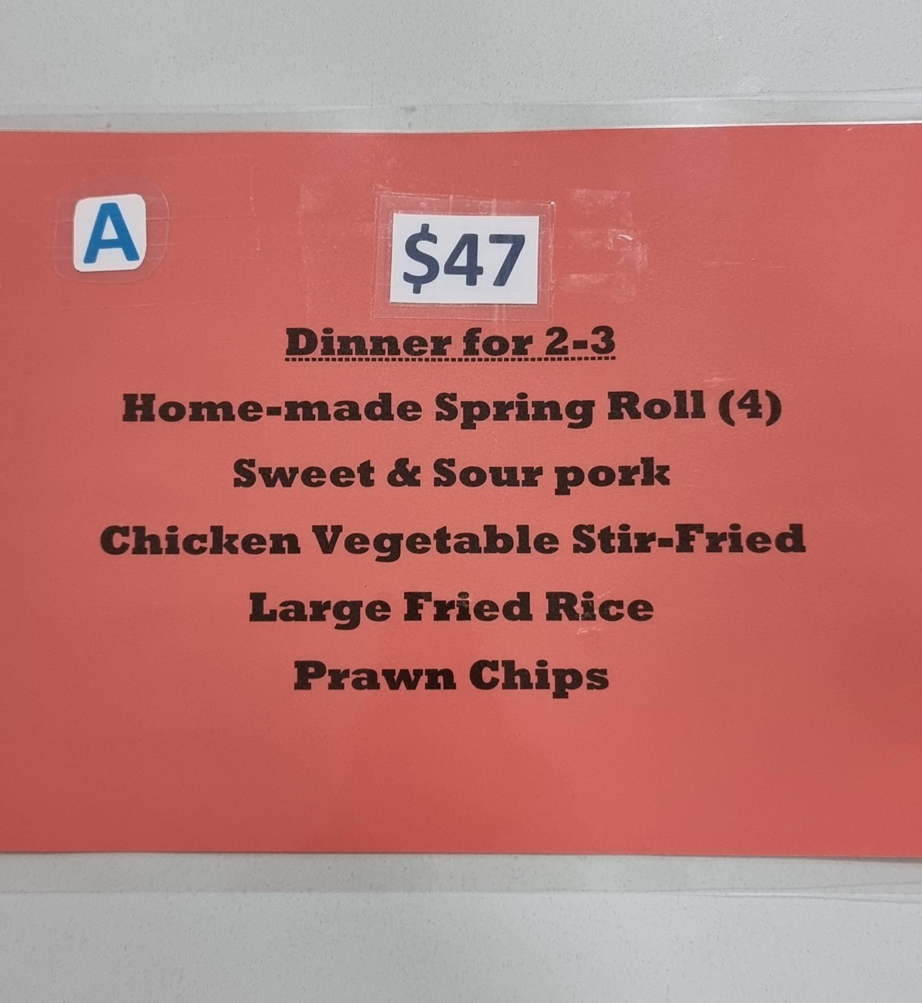 Menu at Onn's Kitchen Chinese and Malaysian takeaway restaurant, Cranbrook