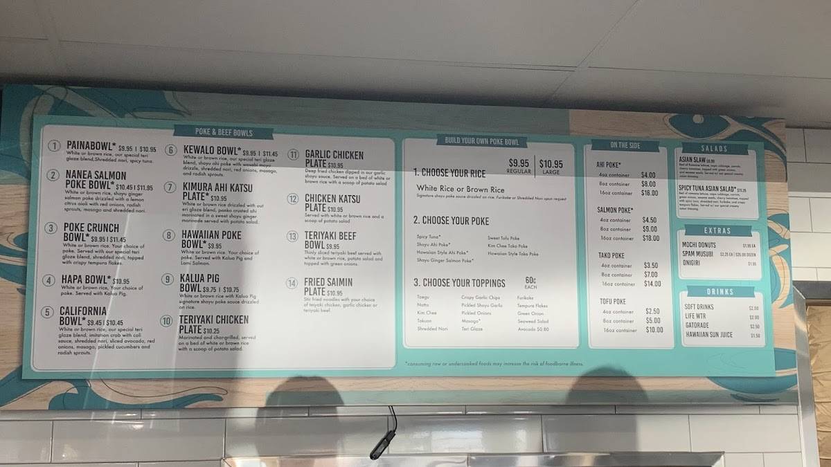 Menu at Paina Cafe, Las Vegas