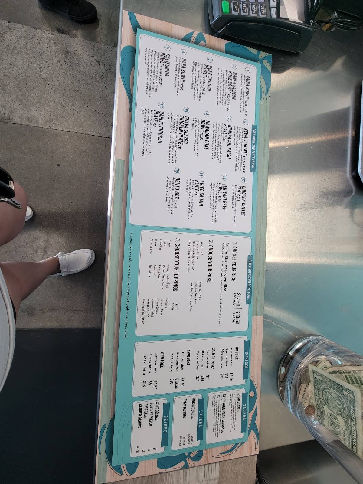 Menu at Paina Cafe, Las Vegas