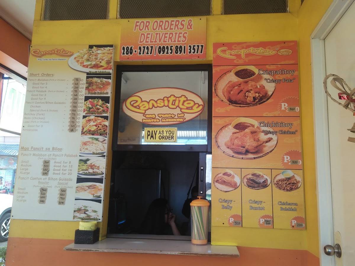 Carta del restaurante Pansititoy - Catalunan Grande Branch, Dávao