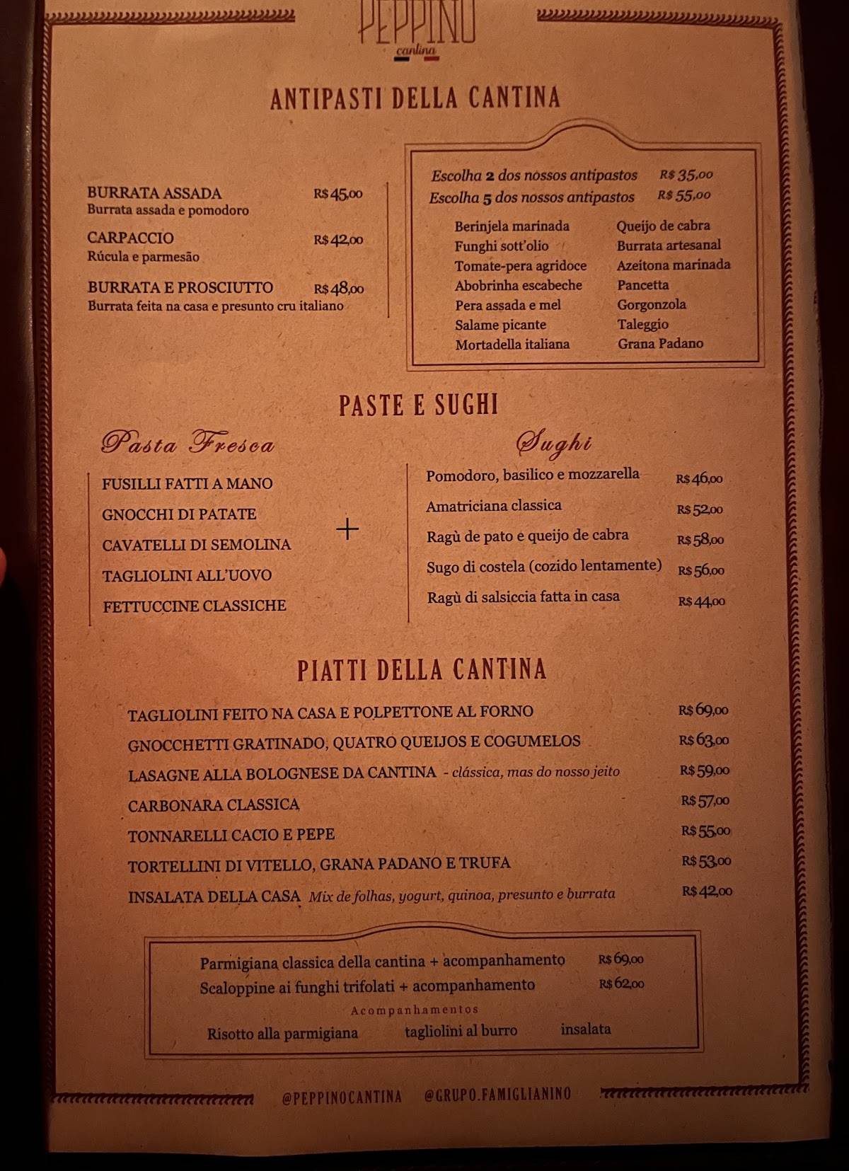 Menu em Peppino Cantina pub & Bar, São Paulo, R. João Cachoeira