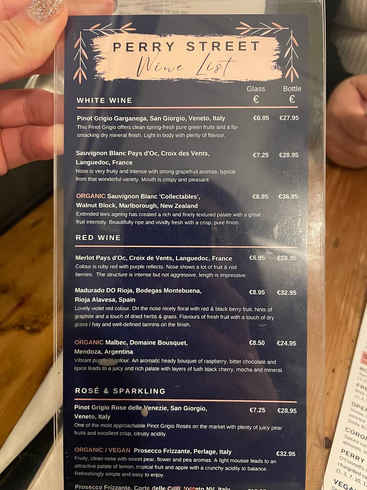 Menu at Perry Street Market Cafe, Cork, Perry St