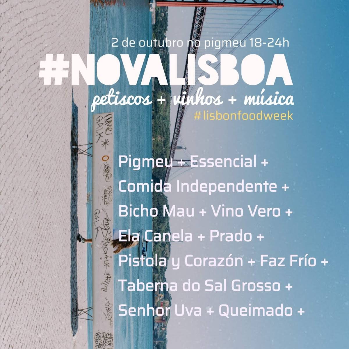 Menu at Pigmeu restaurant, Lisbon
