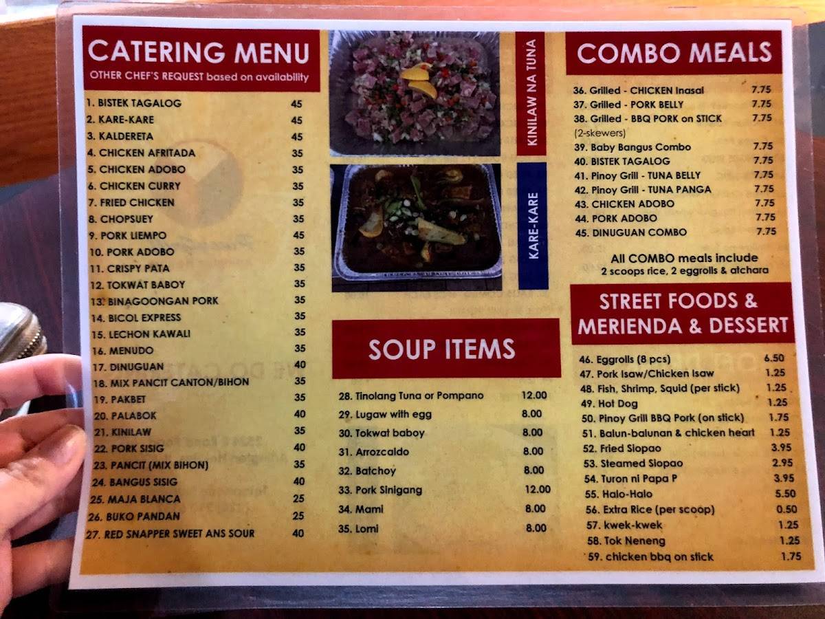 Menu at Pinoy Grill Authentic Filipino Street Foods restaurant ...