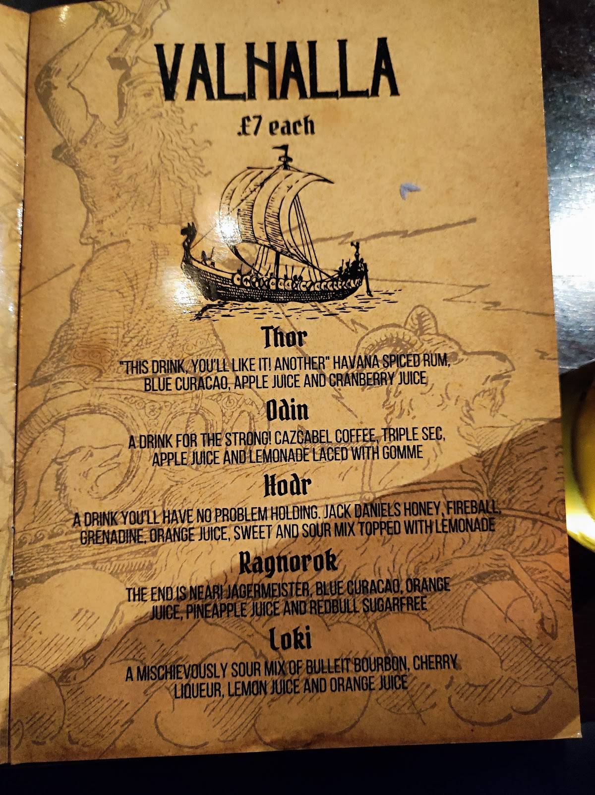 Menu at Pit & Pendulum pub & bar, Nottingham, 17 Victoria St