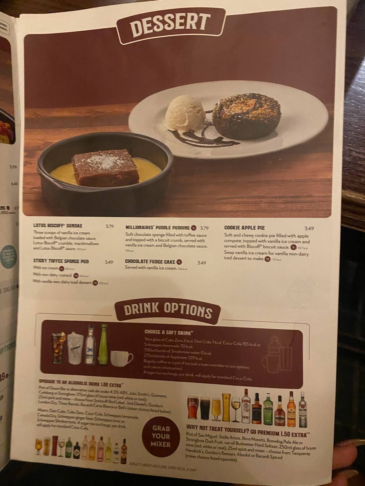 Menu at Pit & Pendulum pub & bar, Nottingham, 17 Victoria St