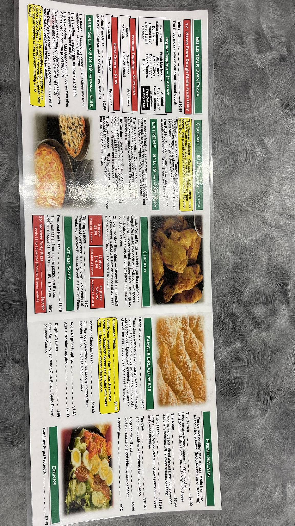 Menu at Pizza Man pizzeria, North Ogden, N 400 E St