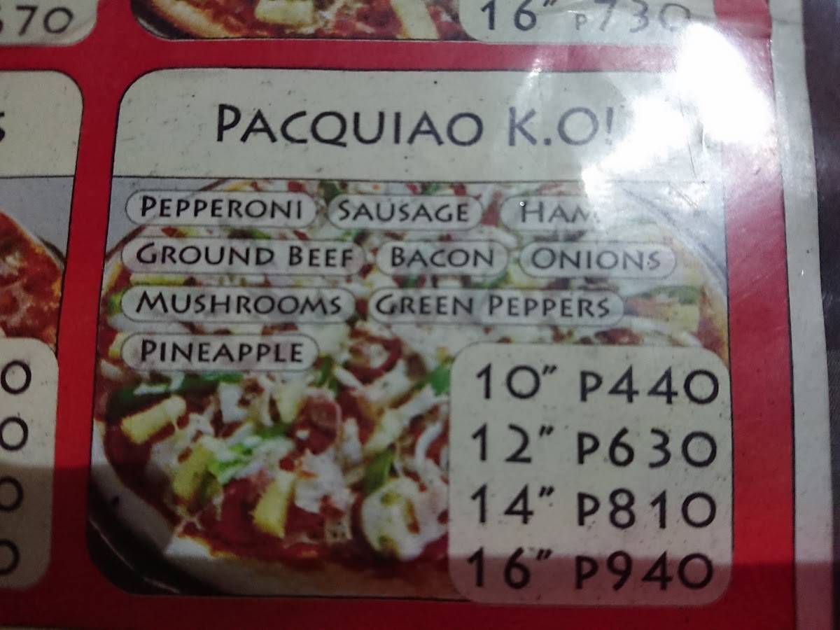 Menu at Shamboli's Pizza pizzeria, Olongapo, 57