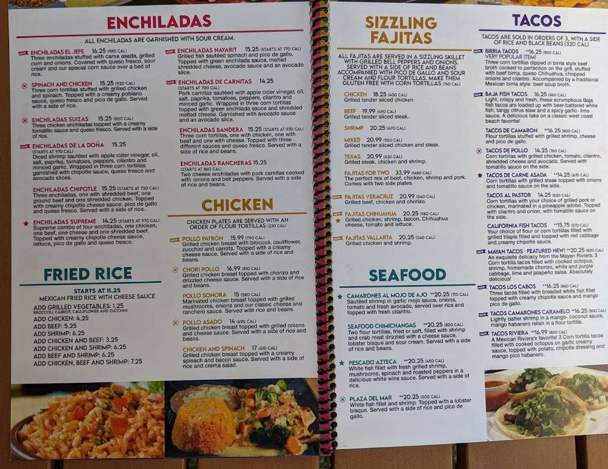 Menu at Plaza Azteca Mexican Restaurant · Morgantown, Morgantown