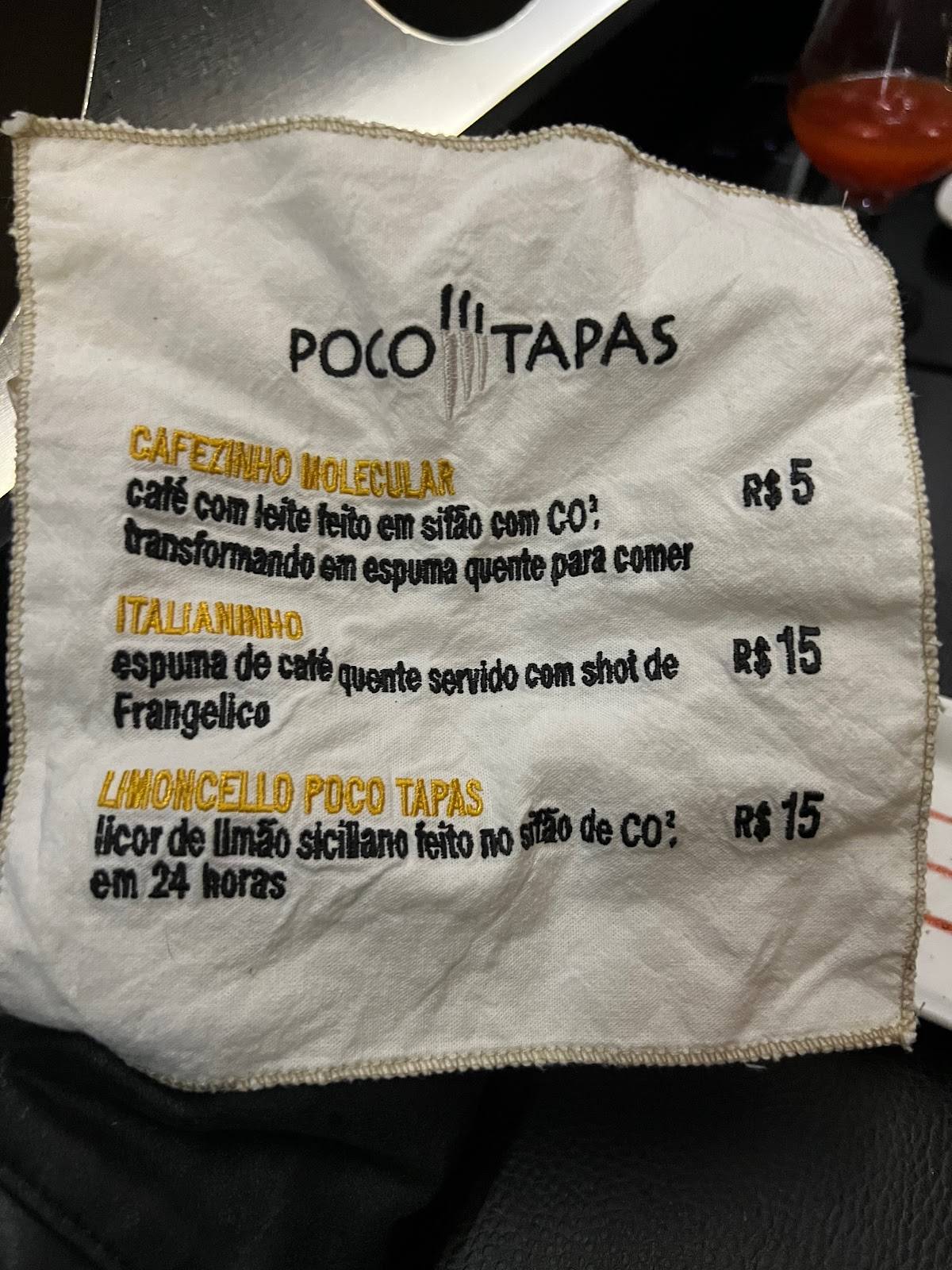 Menu em Restaurante Poco Tapas, Curitiba
