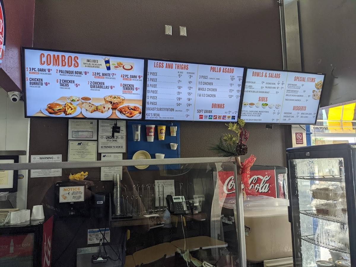 Menu at Pollo Palenque Mission TX restaurant, McAllen, W Expy 83 suite 165