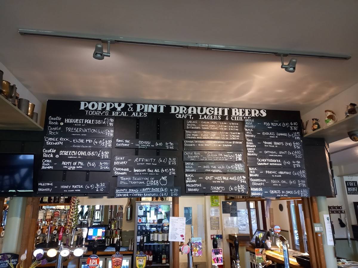 Menu at Poppy & Pint pub & bar, West Bridgford