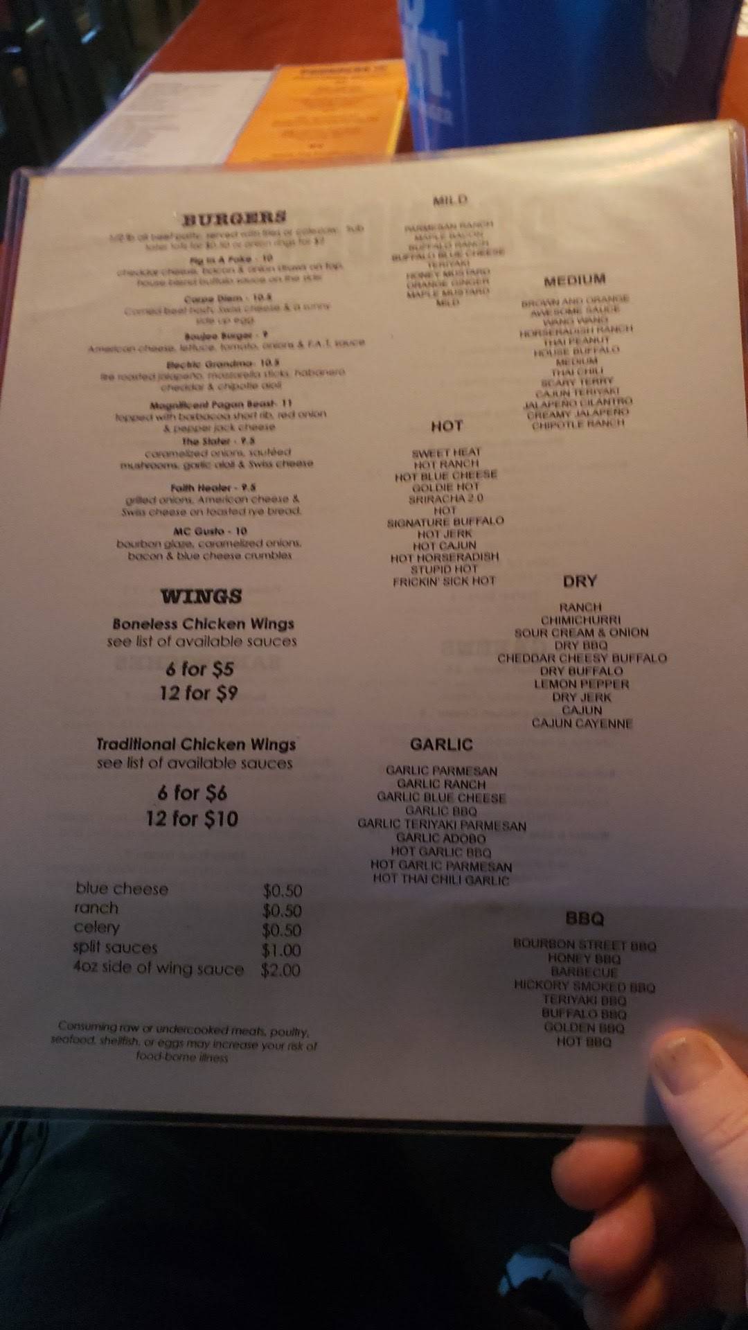 Menu at Pounders Bar & Grill, Cleveland