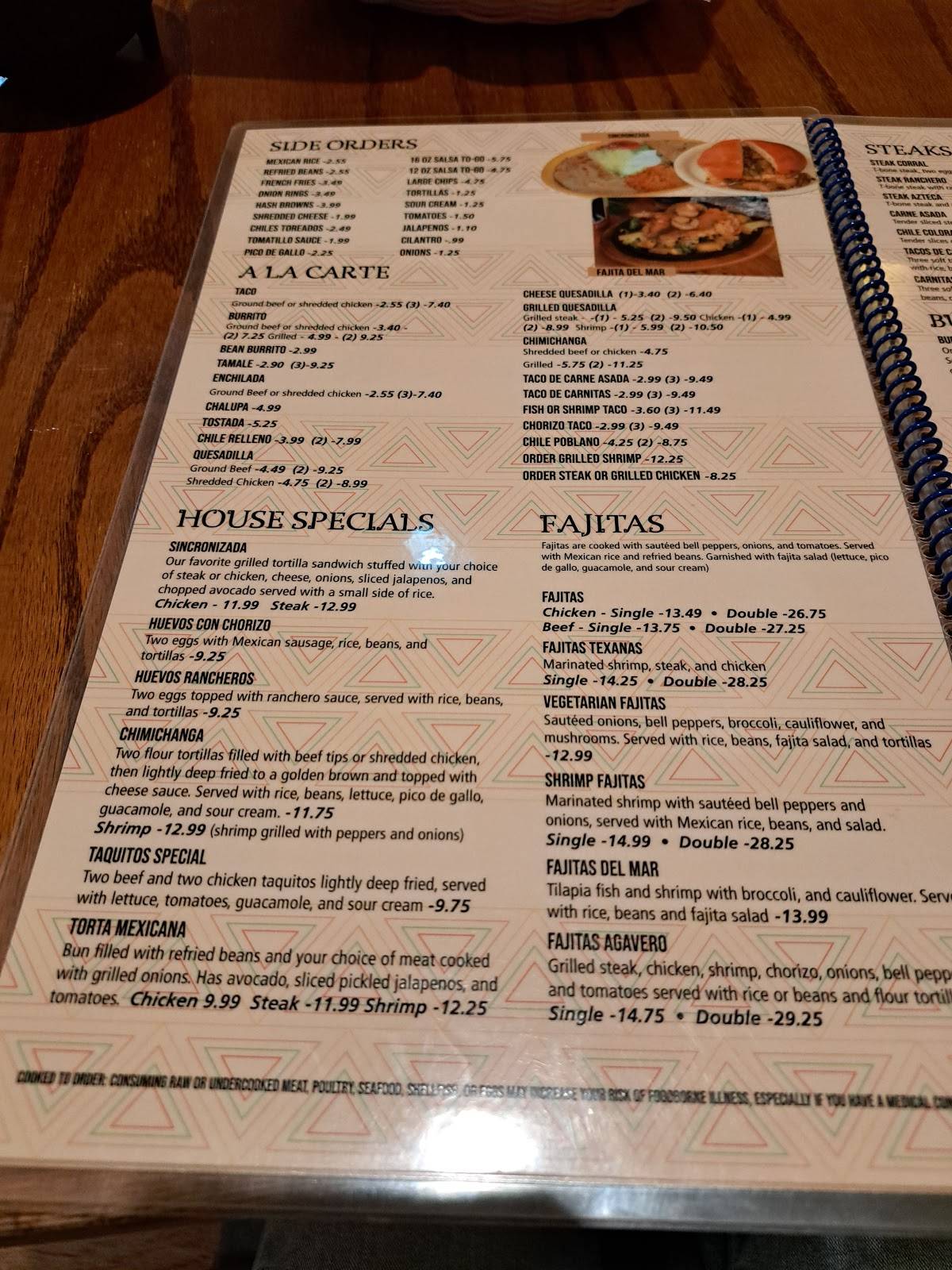 Menu at Agavero Bar & Grill, Massillon