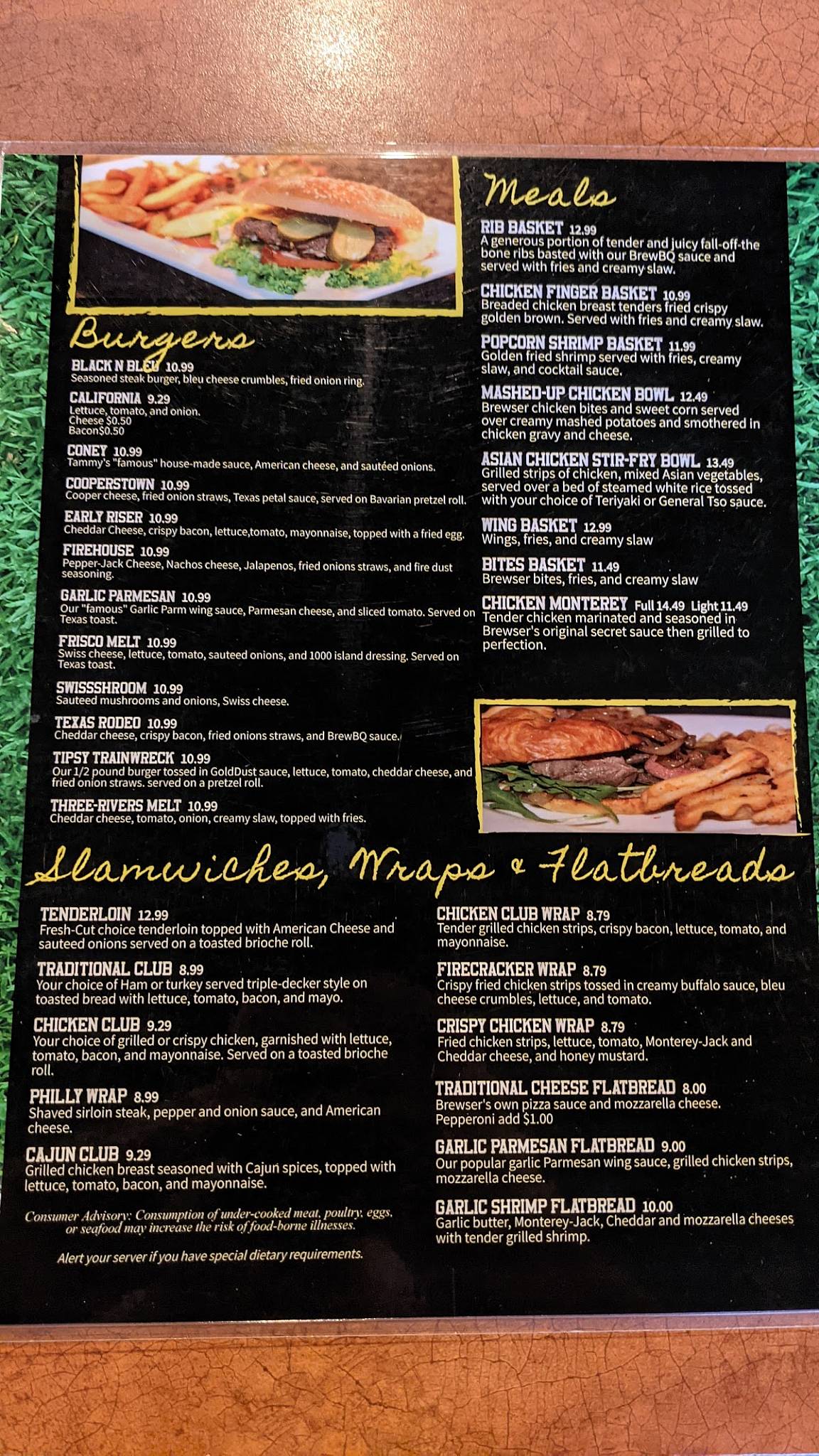 Menu at Brewser’s Sports Grille pub & bar, Edgewood