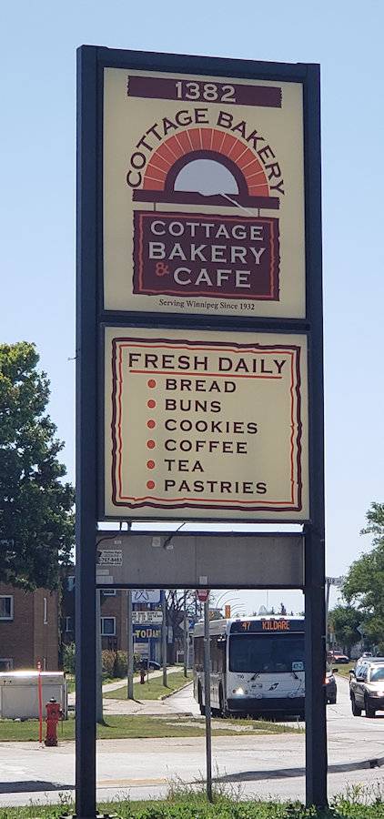 Menu at Cottage Bakery, Winnipeg, Pembina Hwy