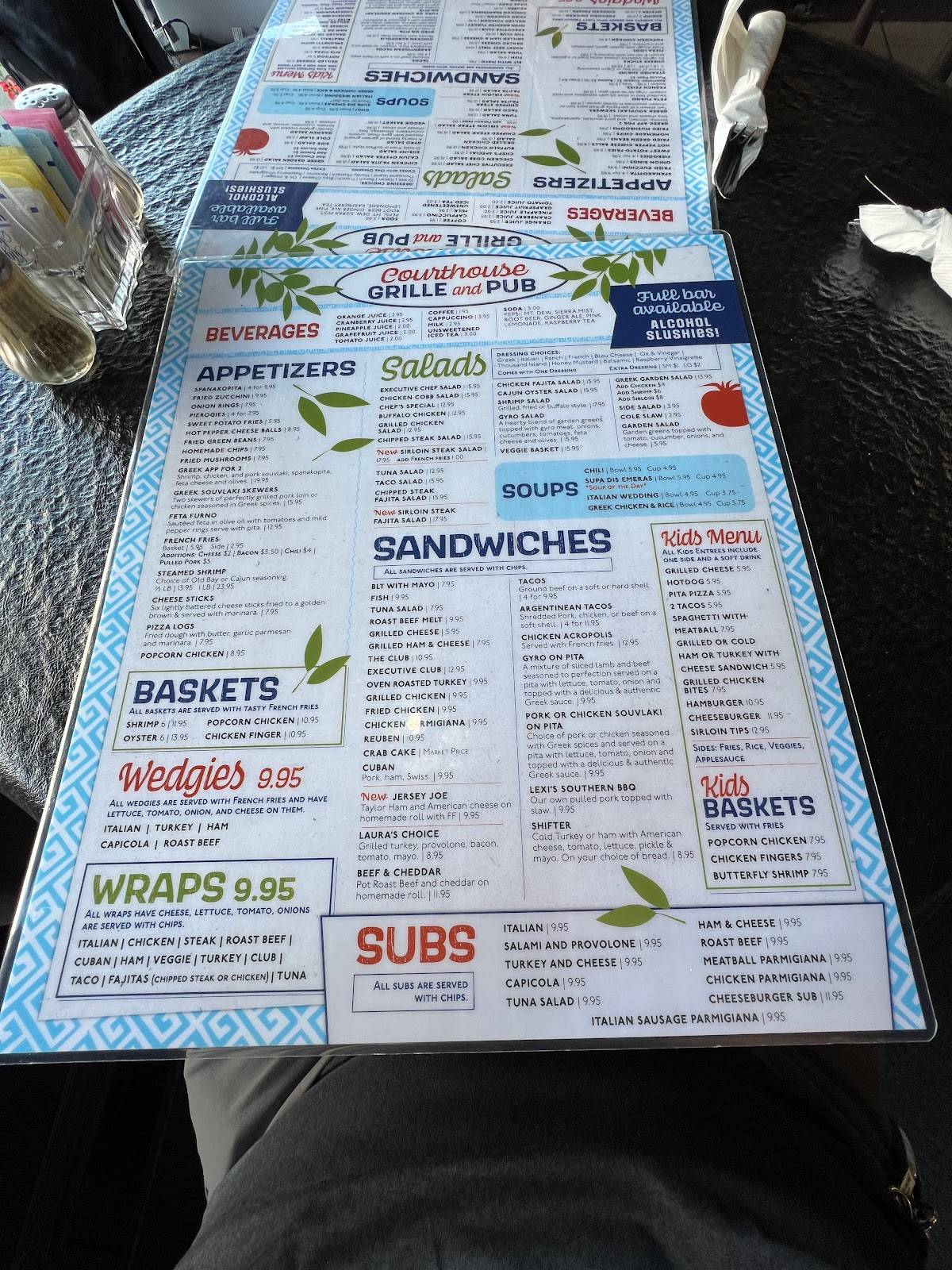 Menu at Courthouse Grille & Pub, Brookville