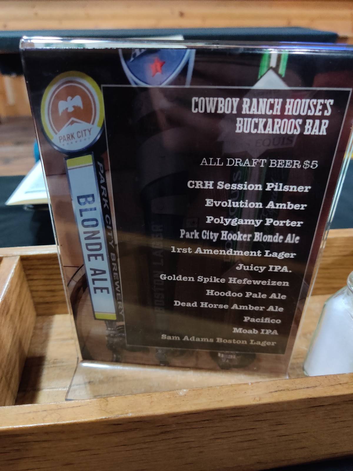 Menu at Cowboy Ranch House Bar & Restaurant, Bryce, E