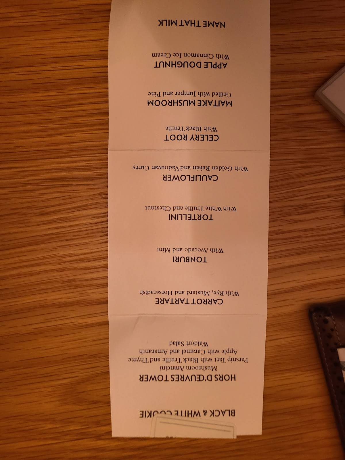 Menu at Eleven Madison Park pub & bar, New York City, 11 Madison Ave