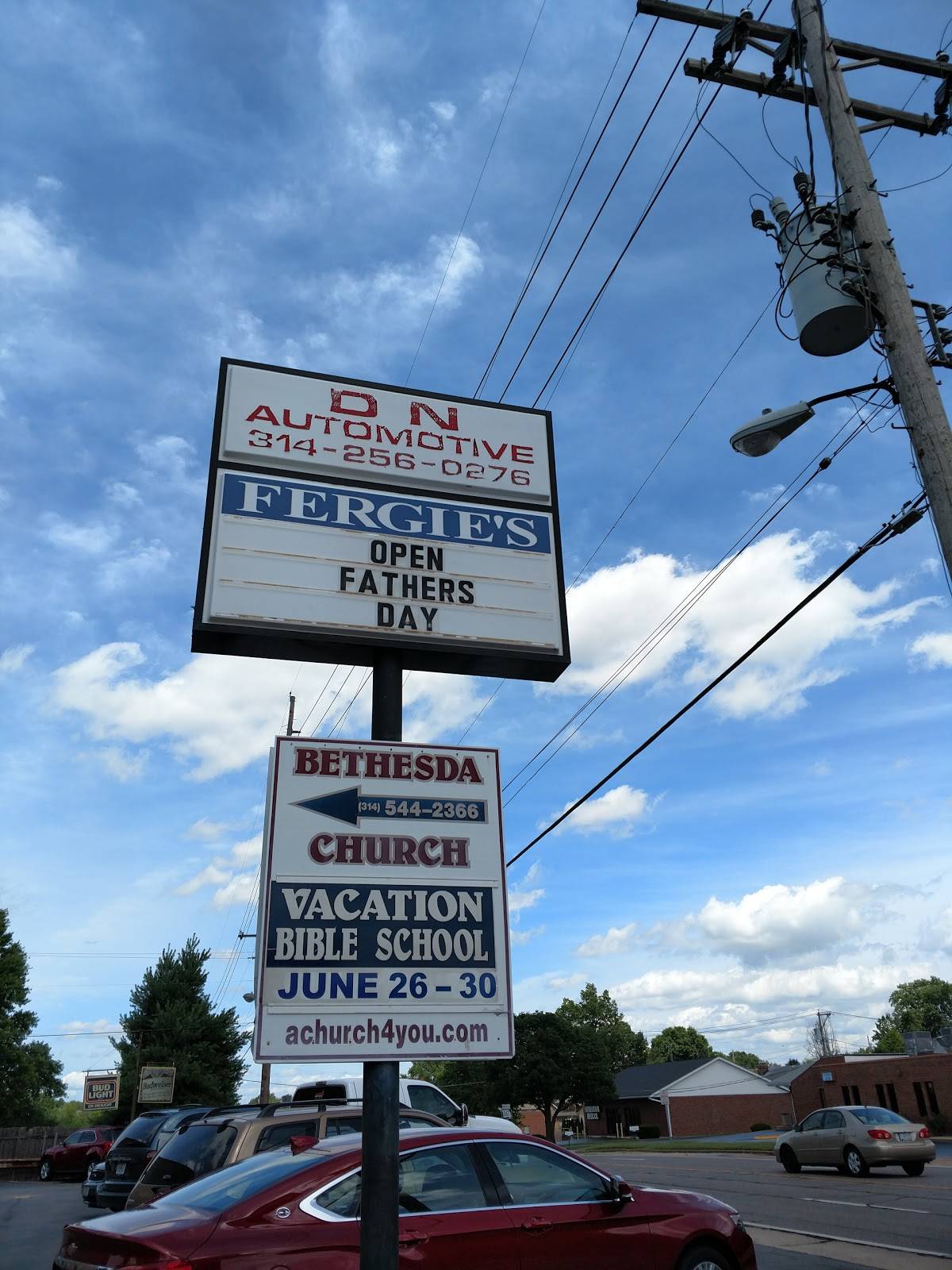 Menu at Fergie's Bar & Restaurant, Lemay