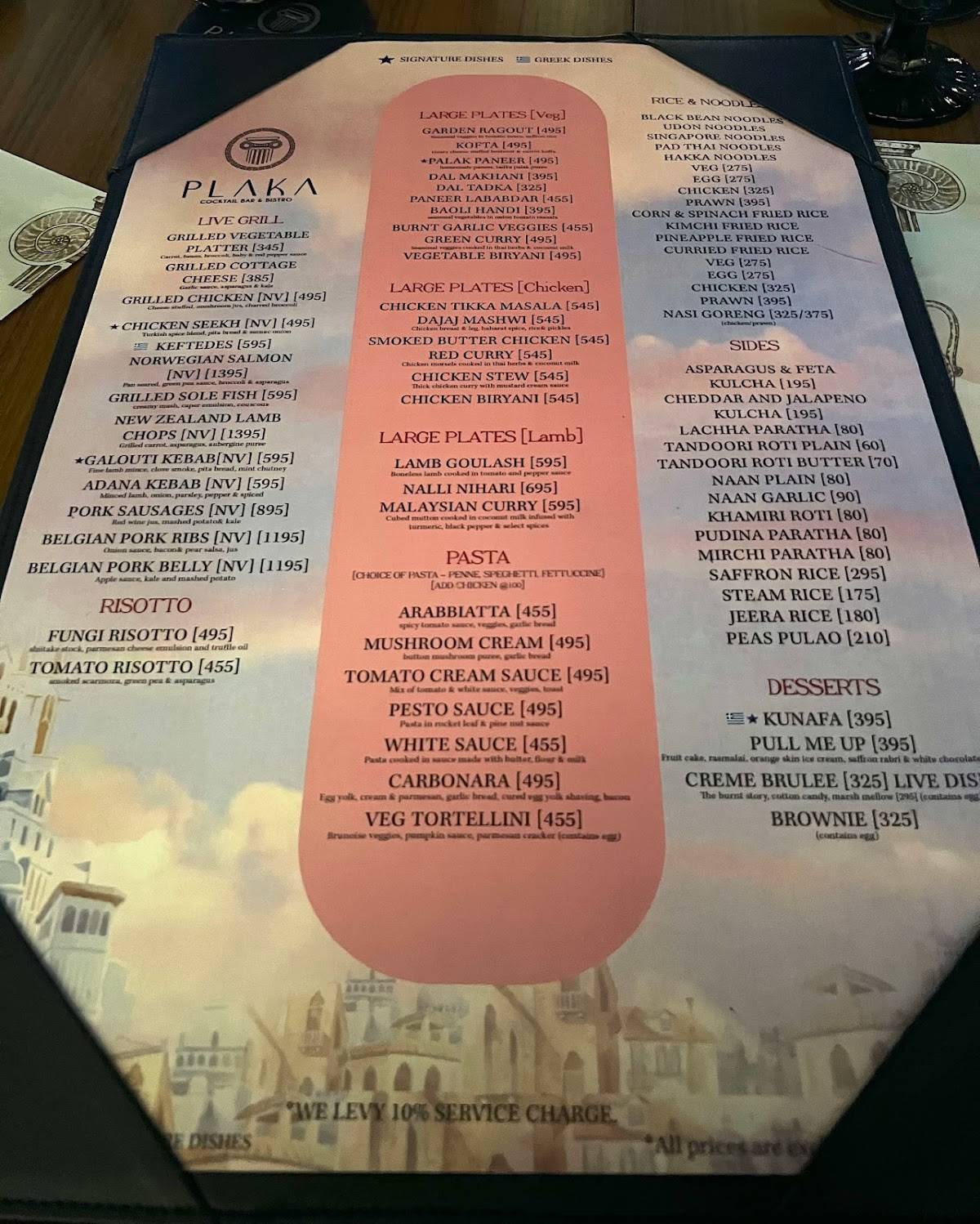 Menu at Plaka By Chef Ajay Chopra, Gurugram