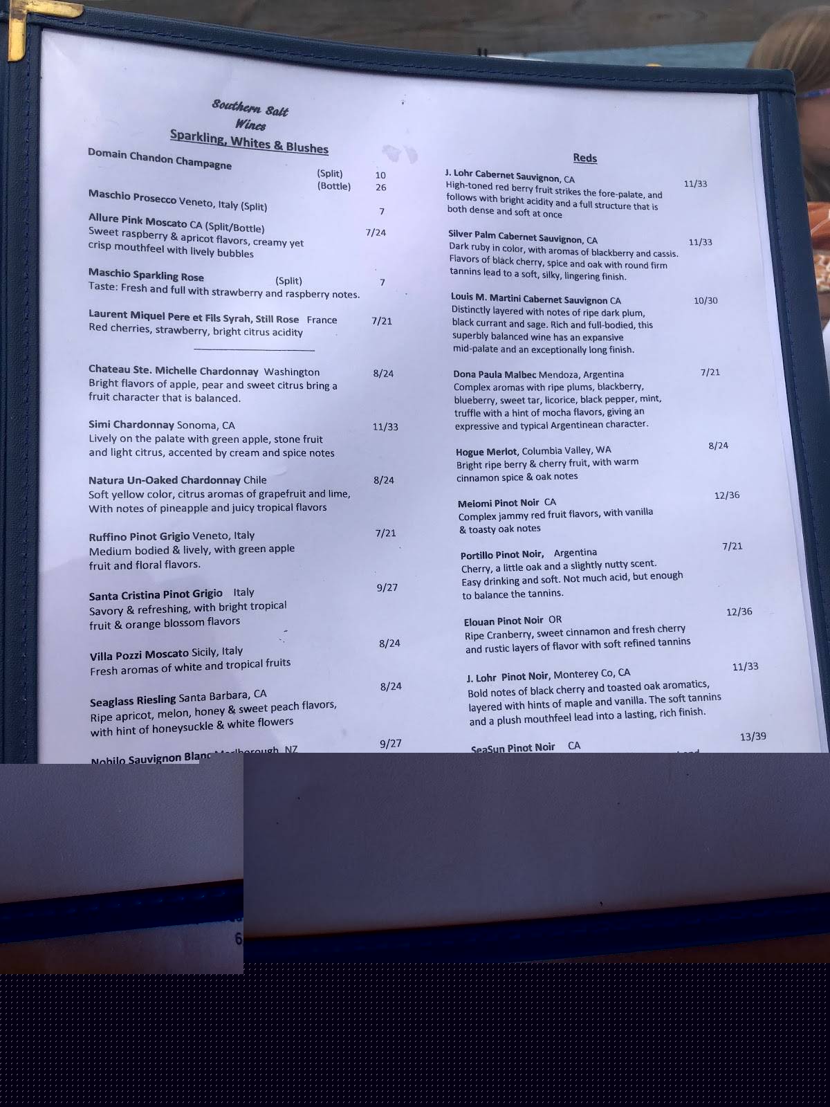 Menu at Southern Salt Seafood Company and Waterfront Restaurant ...