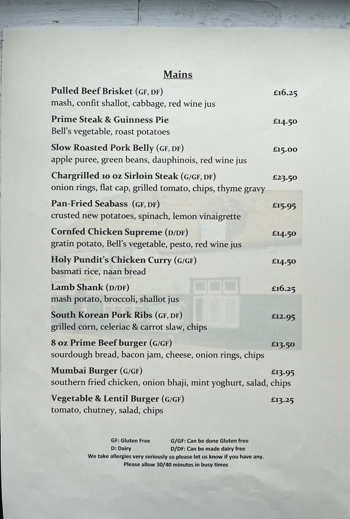 Menu at The Bell Inn pub & bar, Hythe, 1 Seabrook Rd