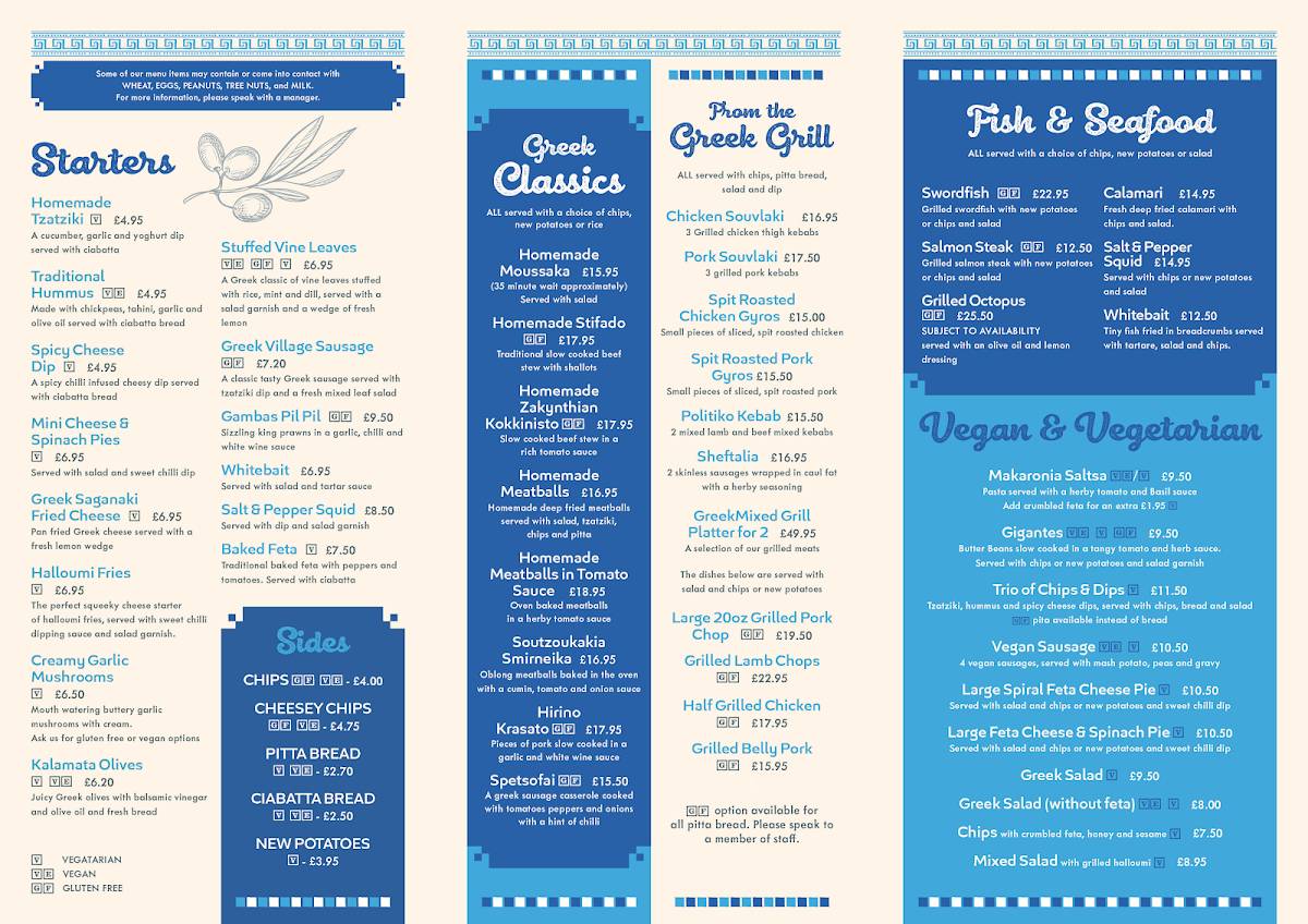 Menu at The Royal Oak Scopwick pub & bar, Metheringham