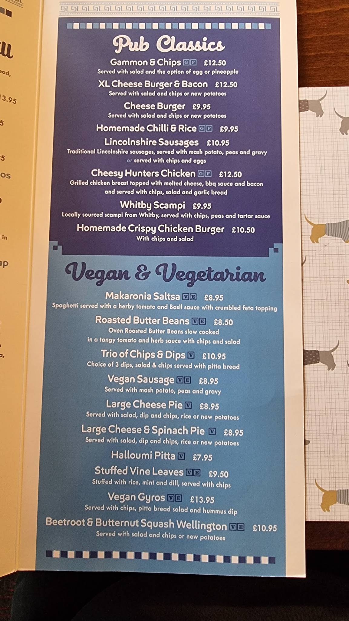 Menu at The Royal Oak Scopwick pub & bar, Metheringham