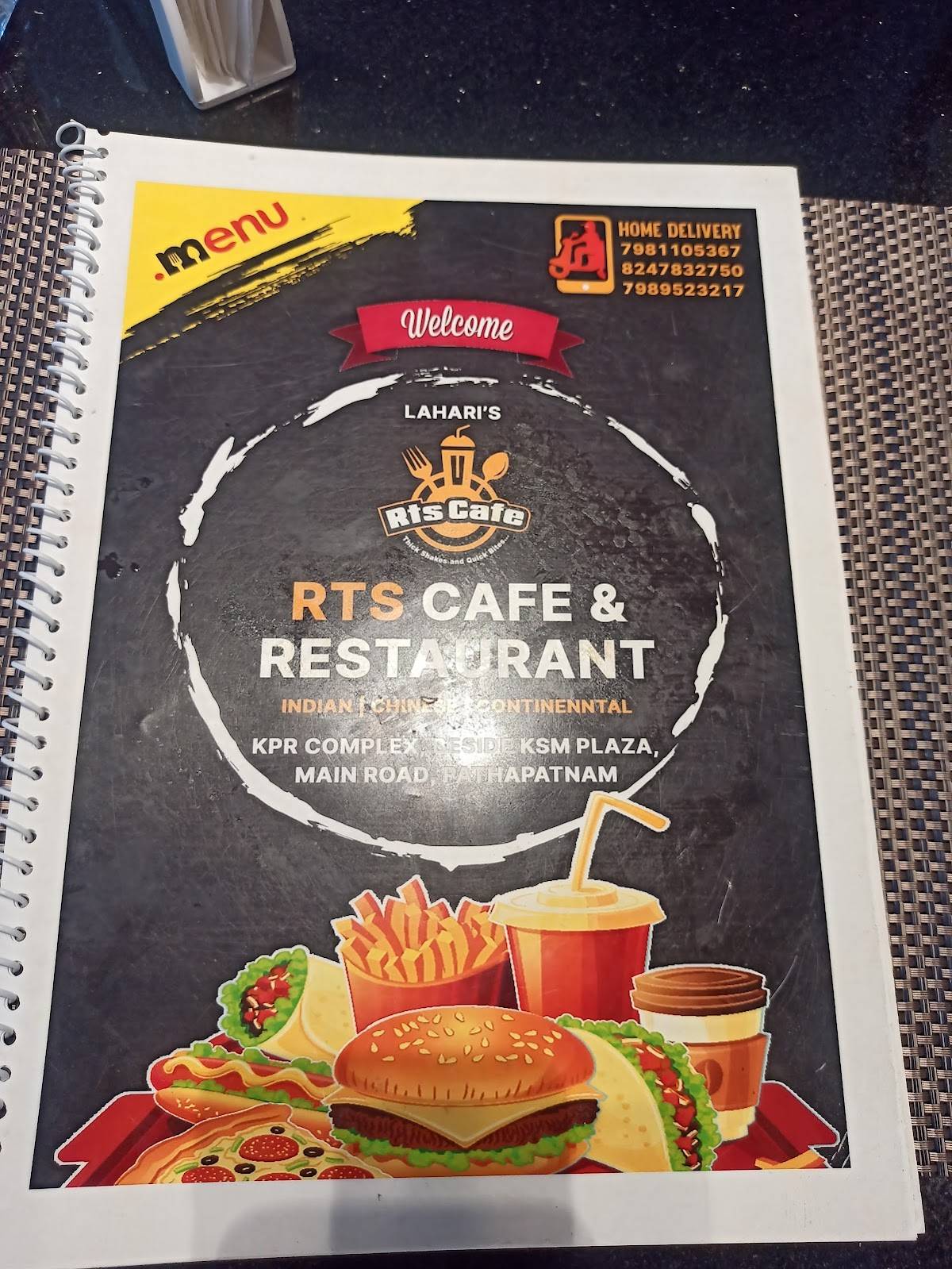 Menu at RTS cafe & restaurant, Pathapatnam