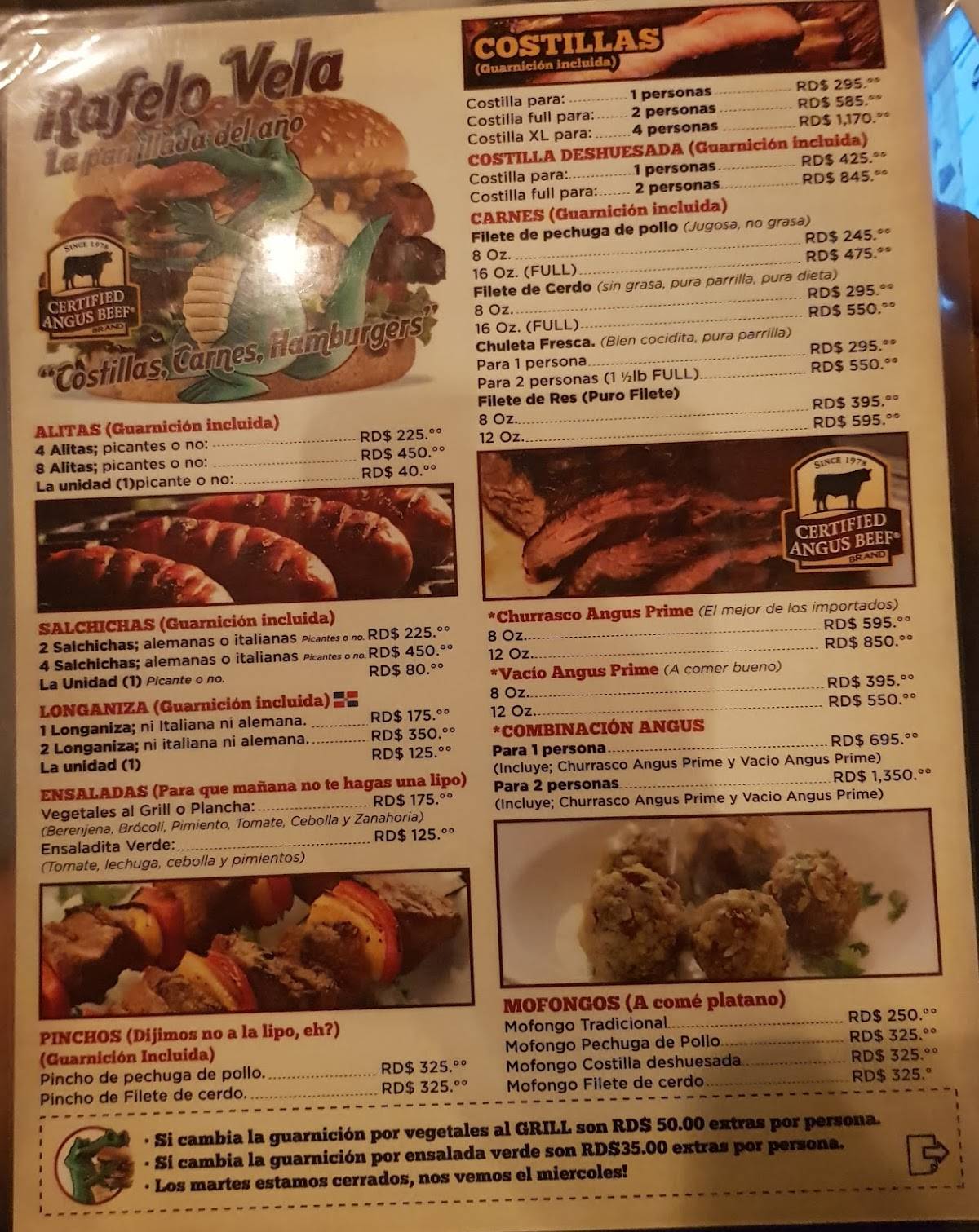 Carta de Rafelo Vela La Parrillada del Año, Santo Domingo