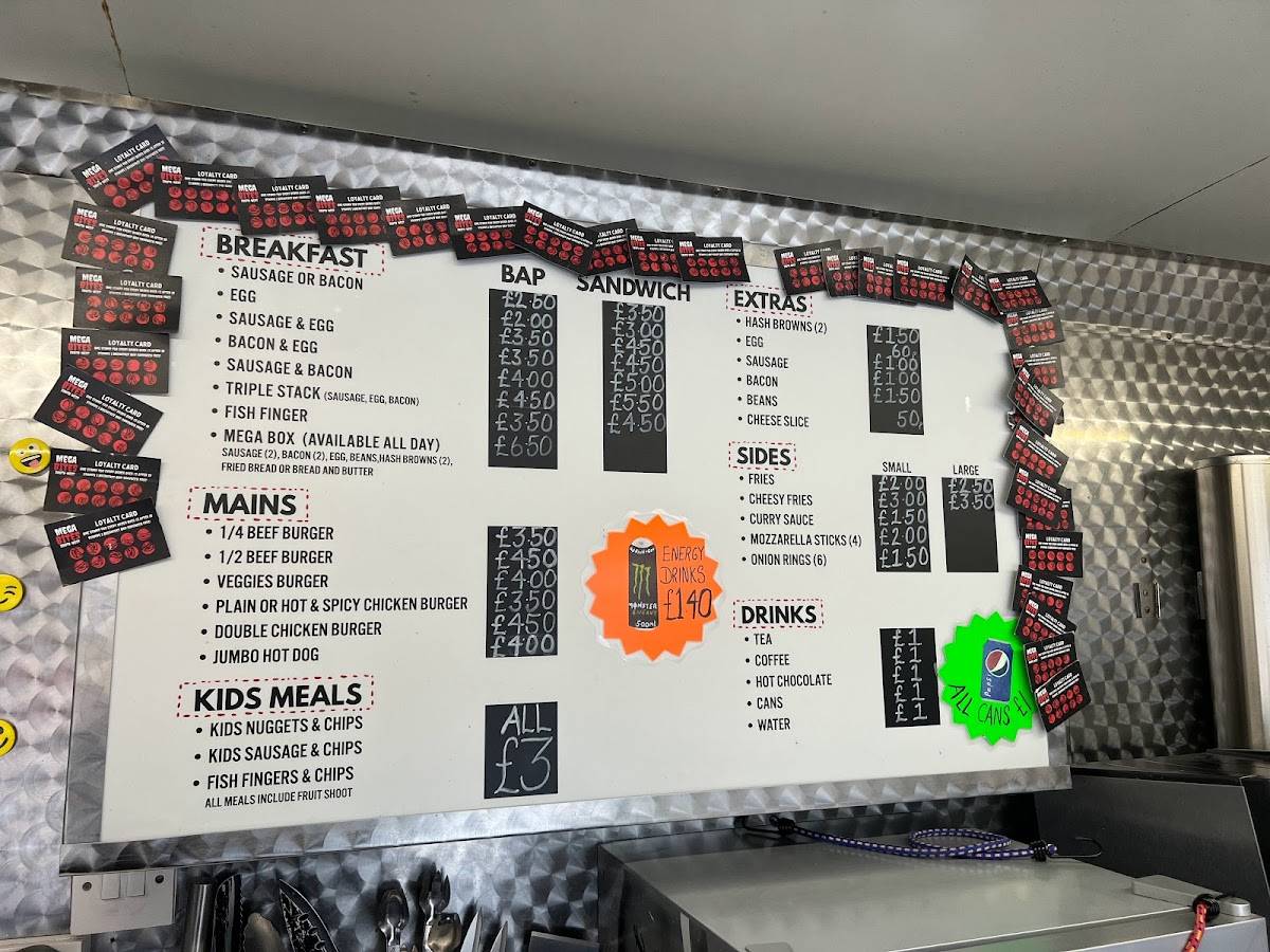 Menu at Rafters By Mega Bites restaurant, Bridport