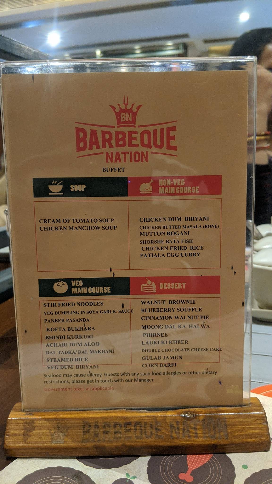 Menu at Barbeque Nation, Ranchi, No 48