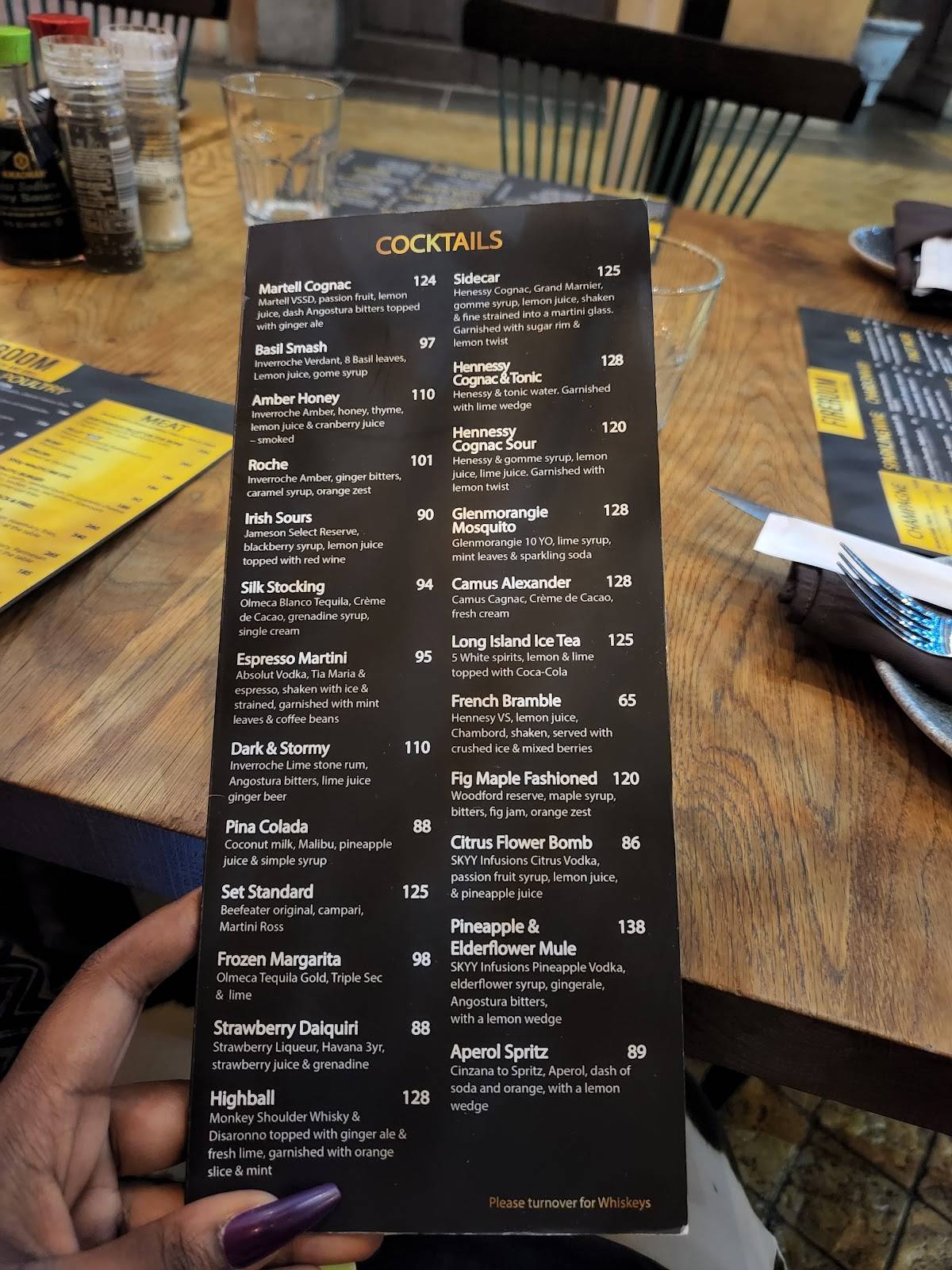 Menu at Fireroom Montecasino restaurant, Randburg, no. 64 Montecasino ...