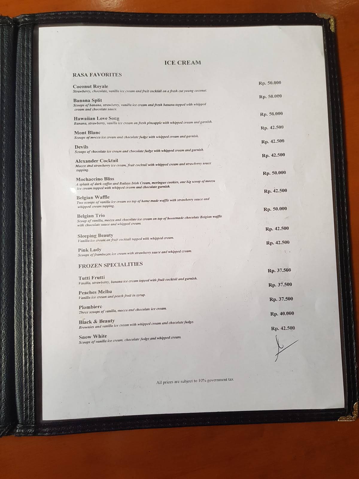 Menu at Rasa Bakery & Cafe, Bandung, Jl. Tamblong No.15