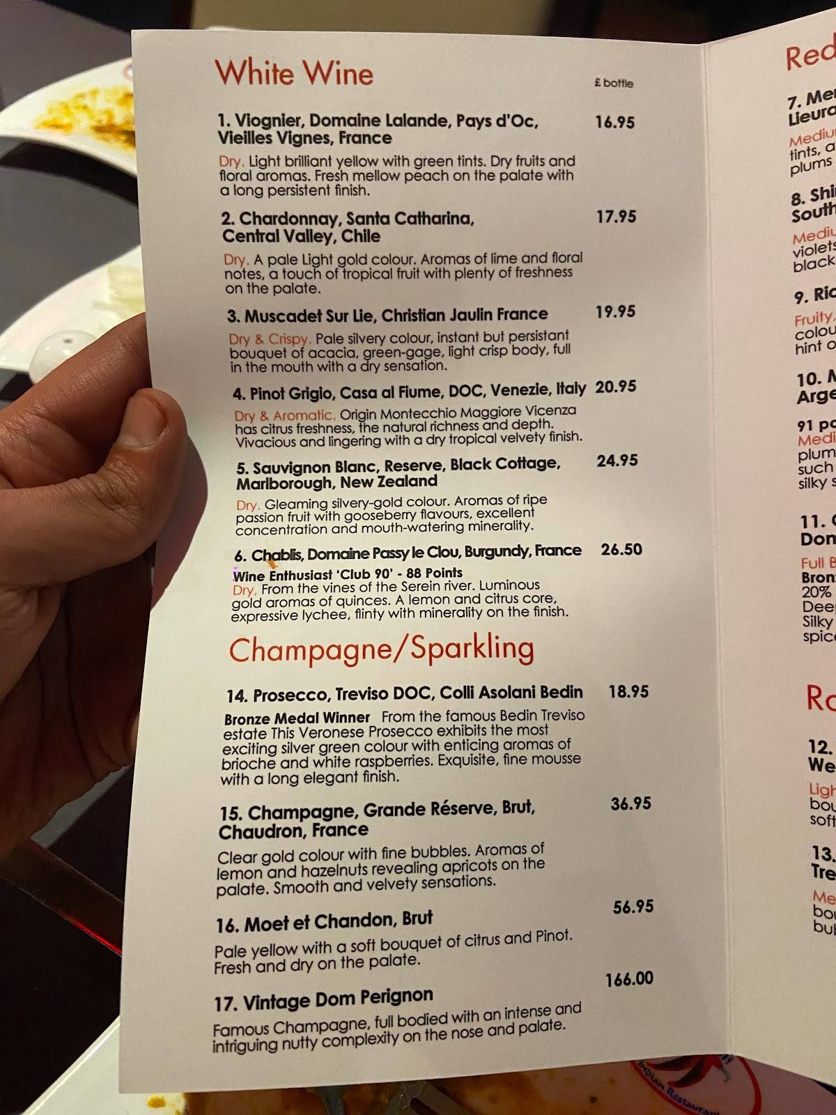 Menu at Red Chilli restaurant, Derby, 495 Burton Rd