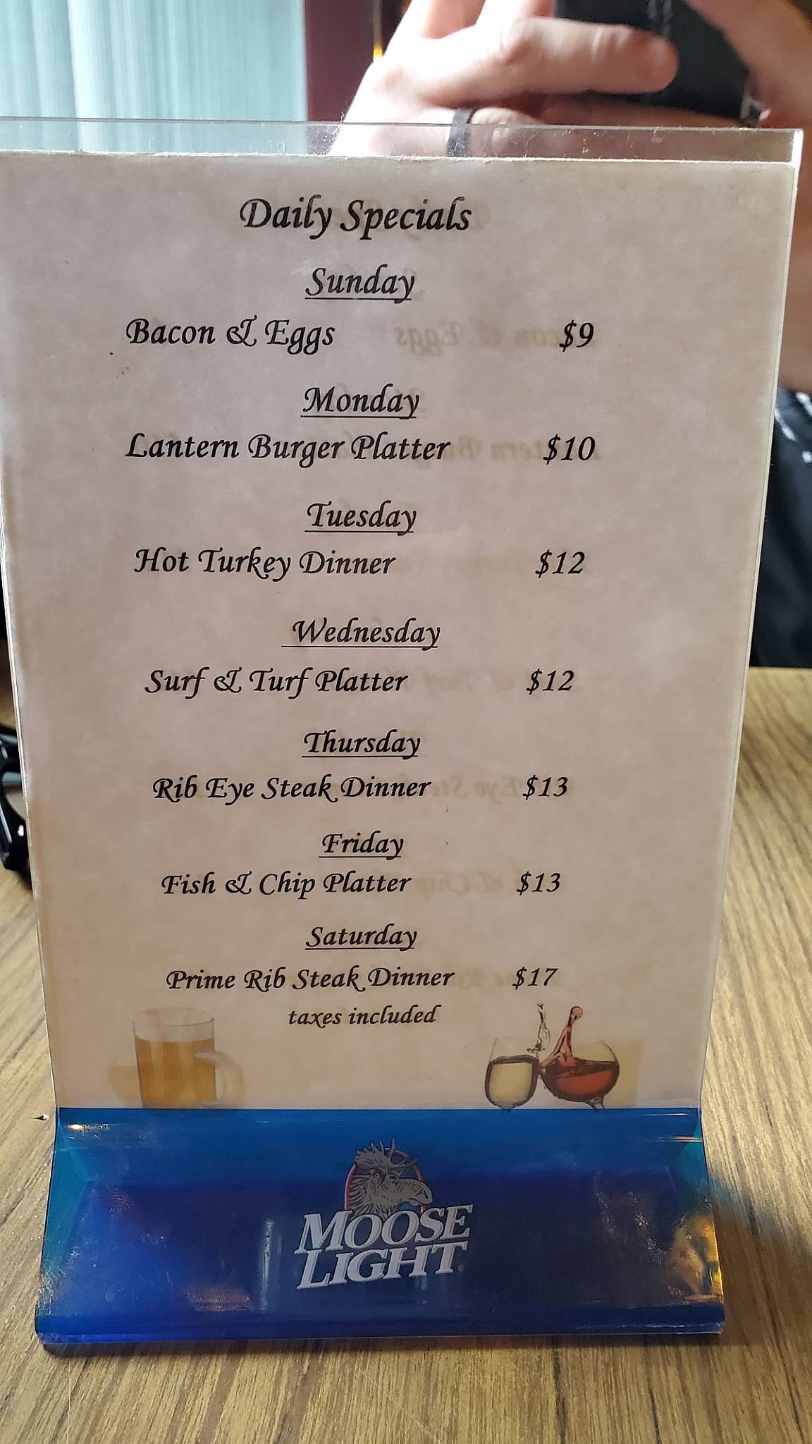 Menu at Red Lantern Pub & Steak House, Fredericton