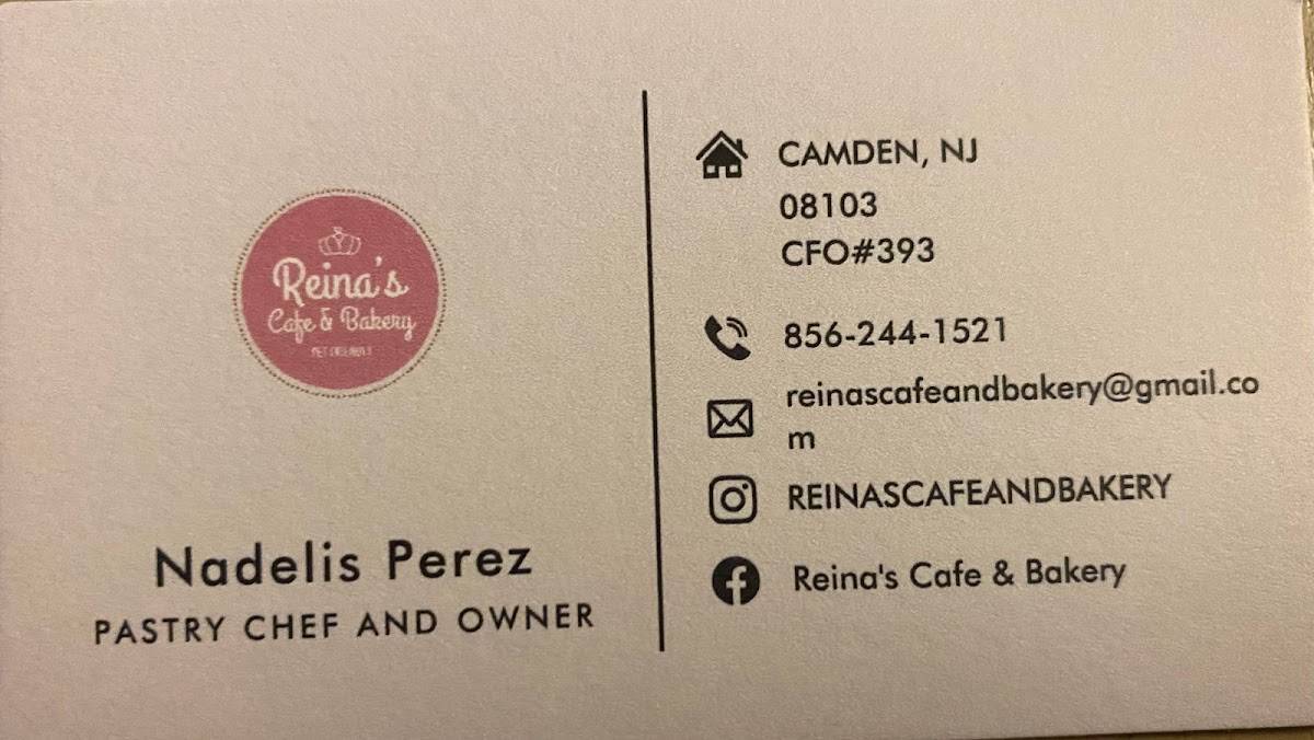 Menu at Reina's Cafe & Bakery, Evesham Township