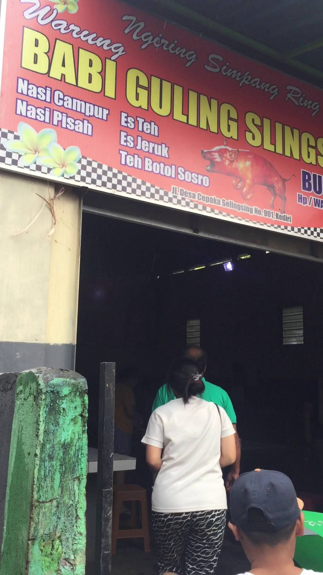 Carta del restaurante Babi Guling Slingsing "Bu Suci", Mengwi