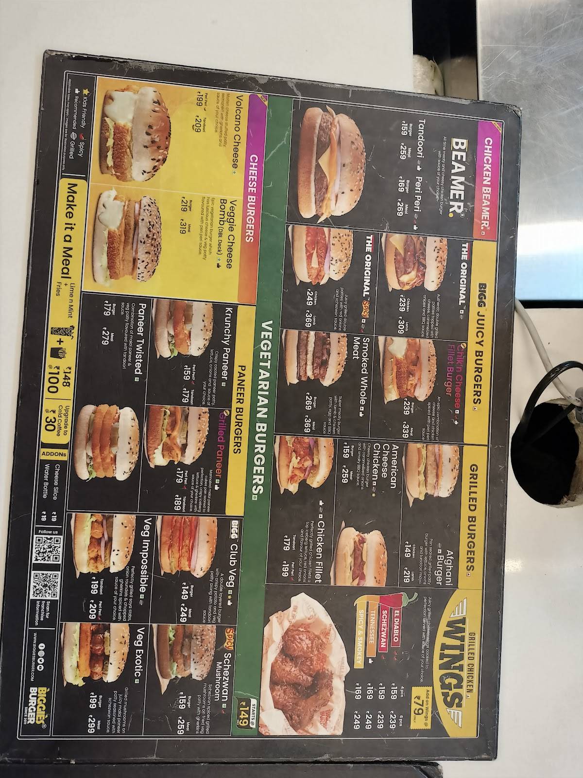 Menu at Biggies Burger: AECS Layout, Bengaluru