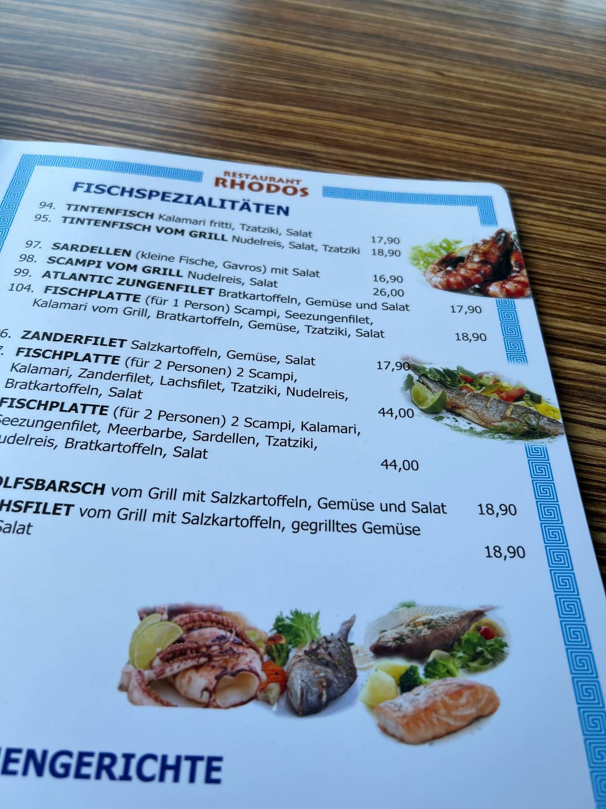 Speisekarte von Cavo Paradiso restaurant, München