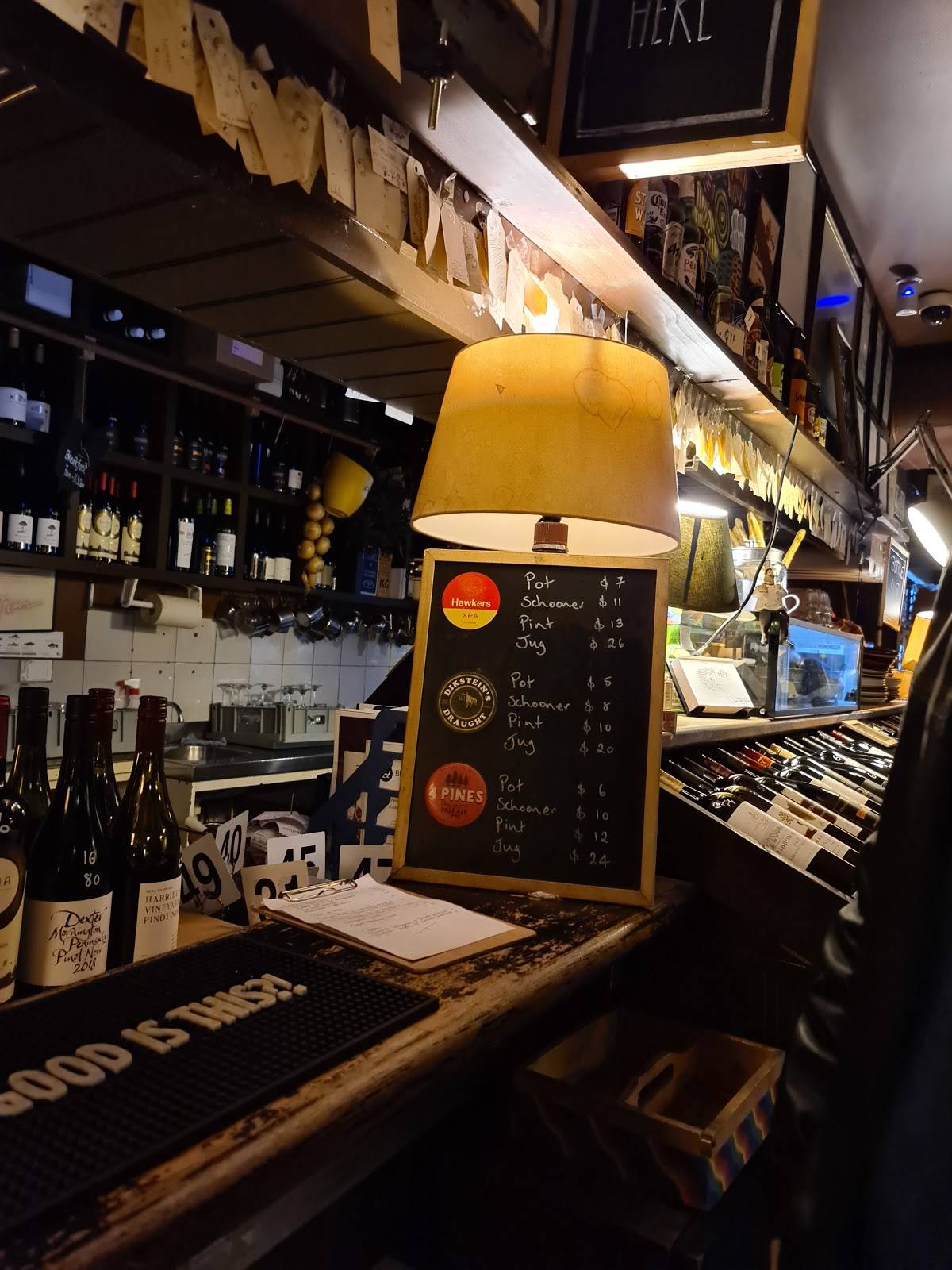 Menu at Dikstein's Corner Bar, Melbourne