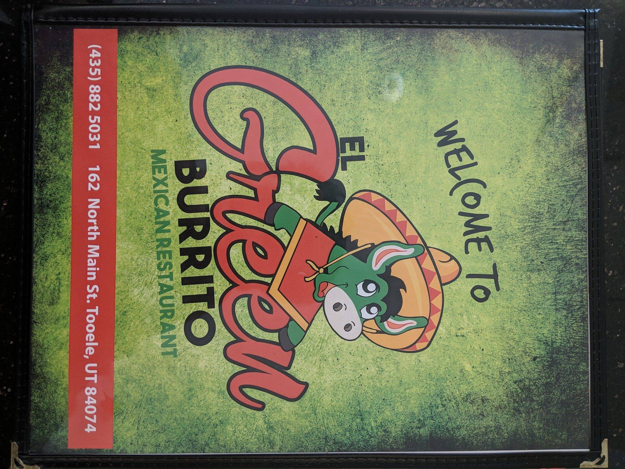 Menu at El Green Burrito restaurant, Tooele, 162 N Main St