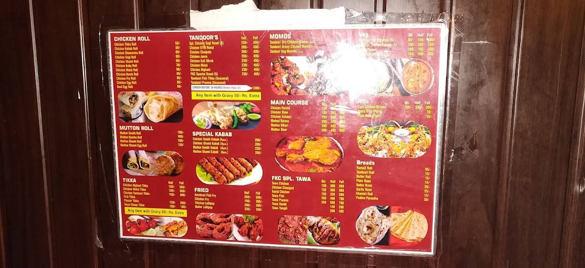Menu at FKC, New Delhi, 48