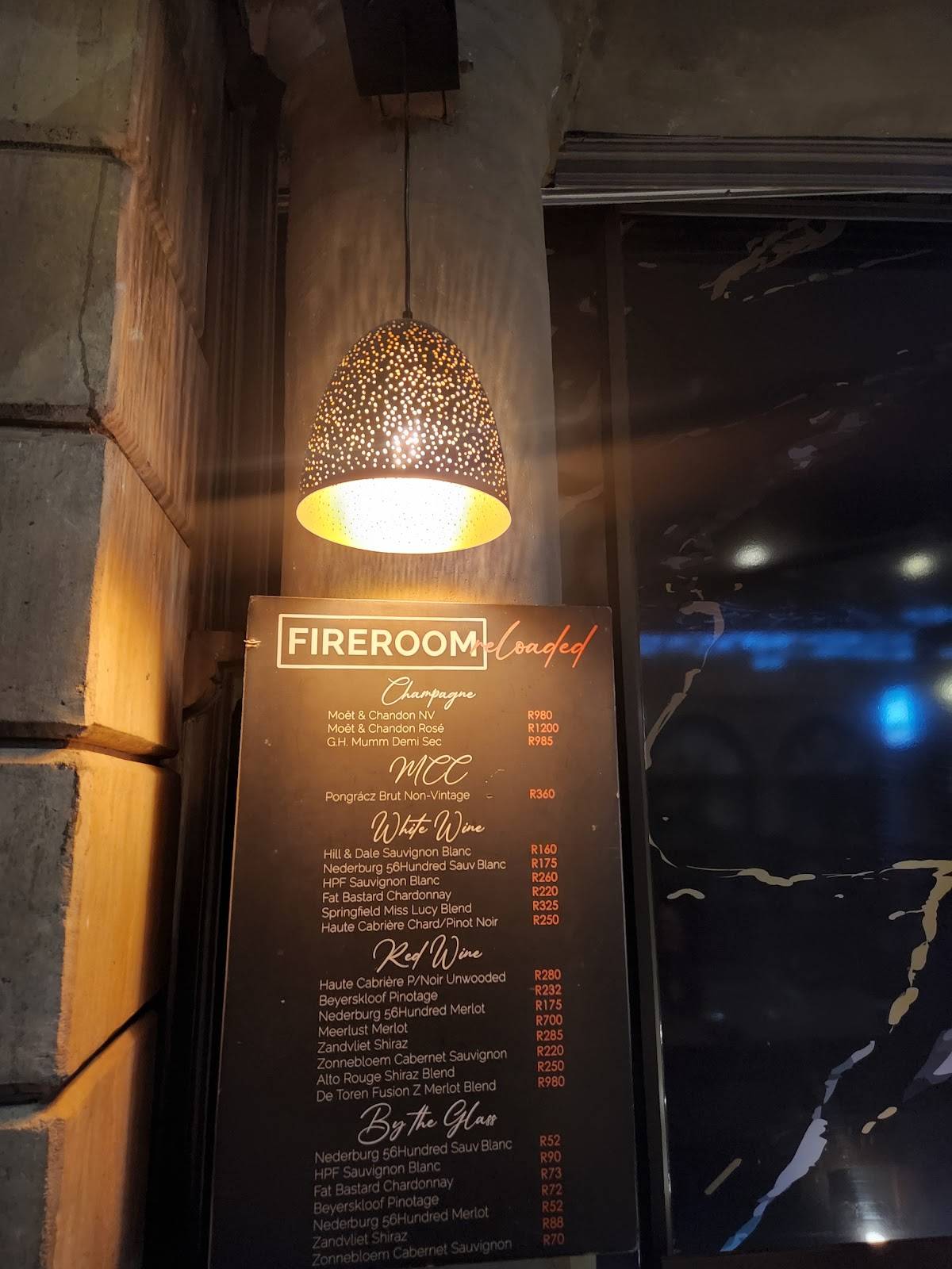 Menu at Fireroom Montecasino restaurant, Randburg, no. 64 Montecasino ...